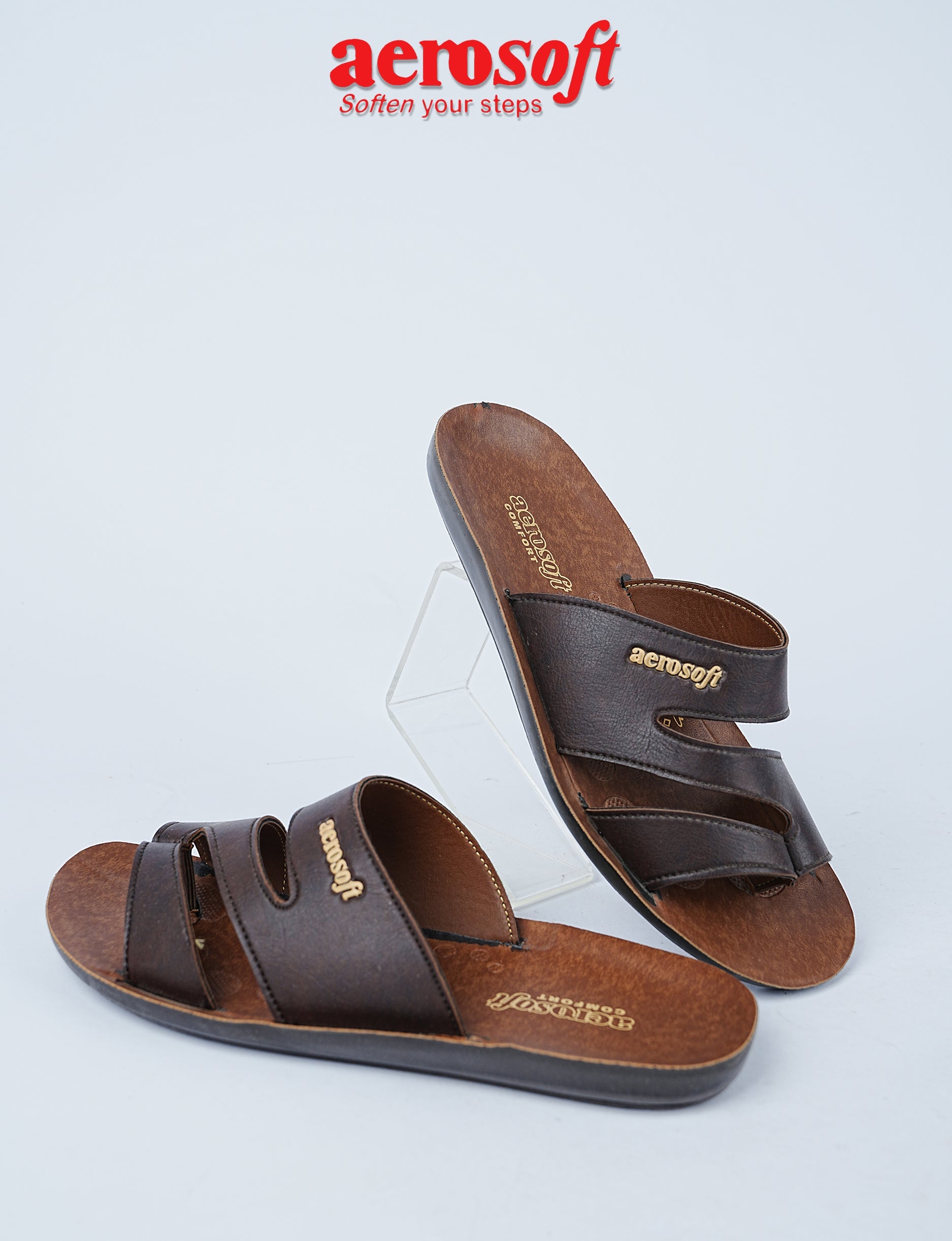 MEN SLIPPER MG-9023 SOFT BROWN – Chinows